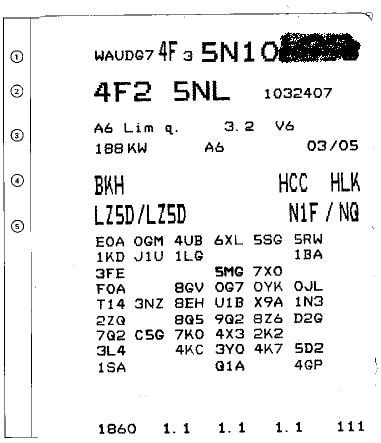 Q Owners Pic Of PR Code Sticker Location AudiWorld Forums