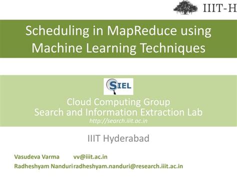 Apache Hadoop India Summit 2011 Talk Scheduling In Mapreduce Using Machine Learning Techniques