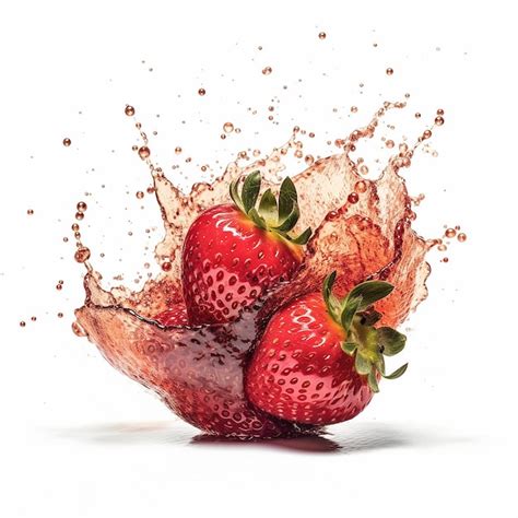 Premium Photo Strawberry Splash Explosion