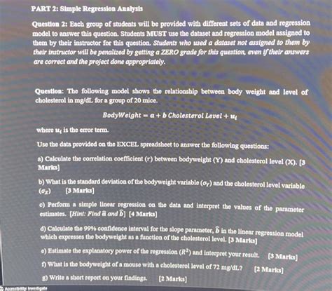 Solved Simple Regression Analysisi Used Megastat To Find The