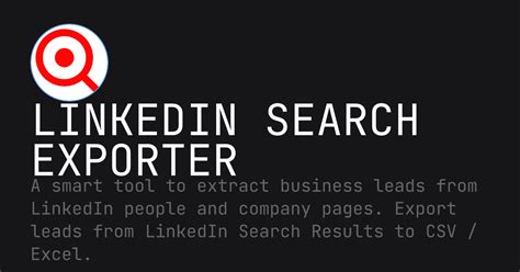 Linkedin Search Exporter Export Leads With Email From Linkedin Search