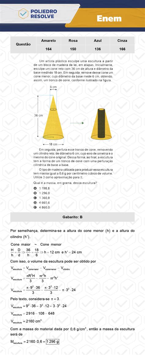 Questão 164 Prova Amarela Enem 2023 Brasil Escola