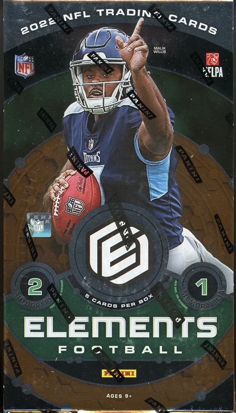 2022 Panini Elements Football Hobby Box Real Sportscards