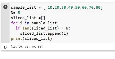 Python Get First N Elements Of List Update
