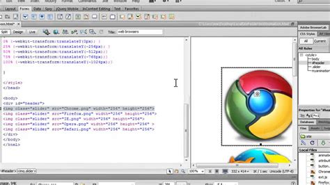Dreamweaver Tutorial Css 3 Animated Continuous Image Scroller Youtube