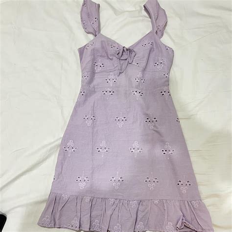 Lavender Mini Dress💜 Perfect For Picnics Small Depop