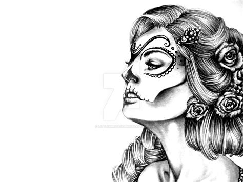 Pencil Drawings Of Sugar Skulls Pencildrawing2019