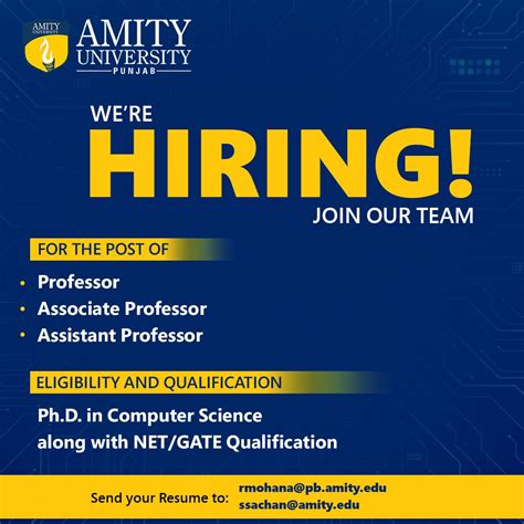 Amityuniversitypunjab Facultyhiring Computersciencejobs Dr Rajni Mohana