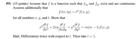 Solved P Points Assume That F Is A Function Such That Chegg