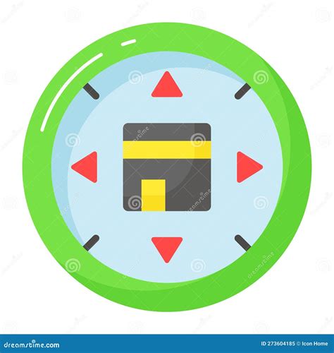 Trendy Vector Of Qibla Direction Compass In Editable Style Premium