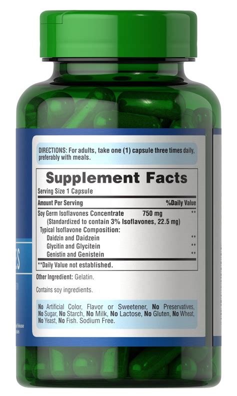 Soy Isoflavones 非轉基因大豆異黃酮 750 Mg 120 膠囊 普瑞登中文網站