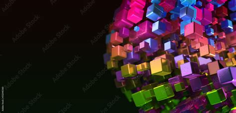 Flowing Momentum Of Data Intelligence Big Data And Ai Core Data Concept Image The Colorful