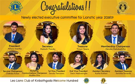 Congratula Leo Lions Club Of Kiribathgoda Welcome Hundred