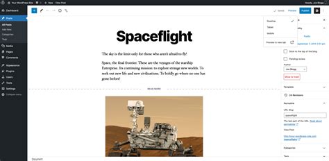 Preview Options Dont Actually Show The Page As It Would Appear In The