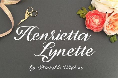 Henrietta Lynette Font Calligraphy Fonts Cool Fonts Font Pairing