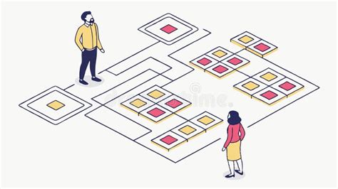 People Arranging Blocks Problem Solving Vector Design Generative Ai Stock Vector