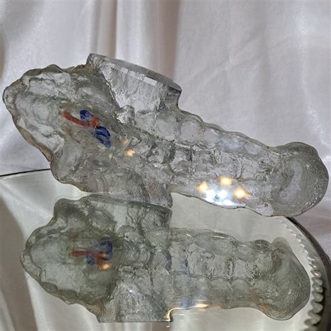 Rare Sand Cast And Cold Worked Glass Sculpture So Eerie Surprisingly