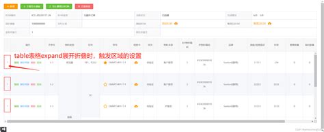 Elementui——table表格，实现展开行和折叠行时，点击触发区域过小的问题——样式调整elementui Table 点击最前面的小