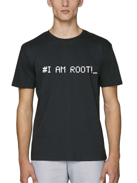 Clothinx HeHerren T Shirt Programmierer I Am Root Clothinx