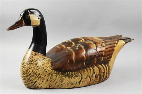 Tom Taber Hersey Kyle Jr Carved Goose Decoy Hand Signed Auction