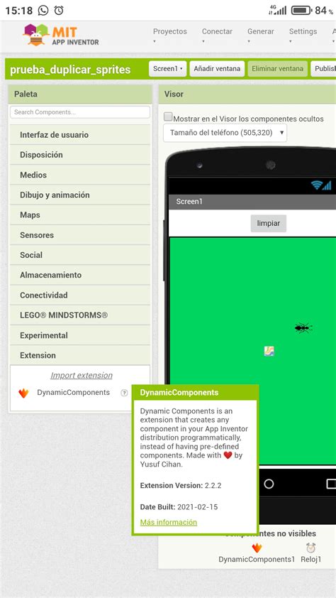 Problem In The Dynamic Components Extension Created Sprites Do Not Move Mit App Inventor Help