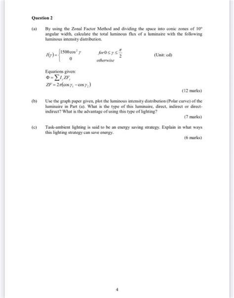 Solved A By Using The Zonal Factor Method And Dividing The