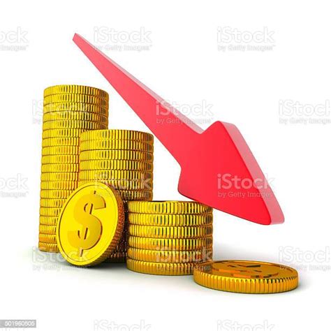 동전 및 아래쪽 화살표를 0명에 대한 스톡 사진 및 기타 이미지 0명 계산함 그래프 Istock