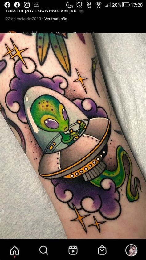 Pin By Lisa Joy On Tatoo Alien Tattoo Colored Tattoo Design Cute Tattoos