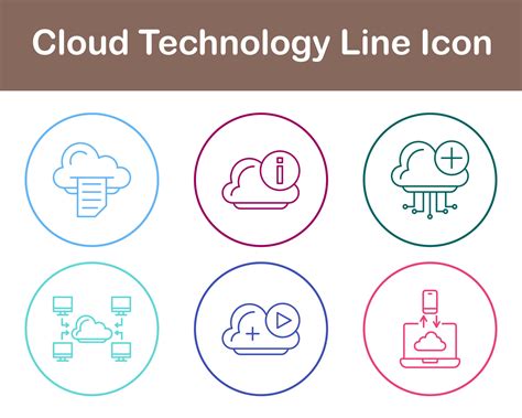 Cloud Technology Vector Icon Set 21505694 Vector Art At Vecteezy