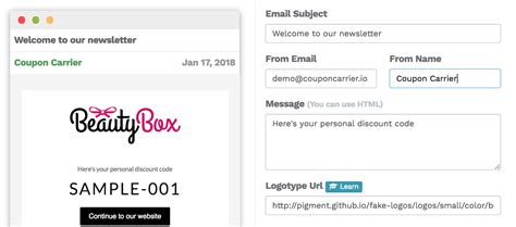 How To Send A Unique Code To Each New Email Subscriber Coupon Carrier