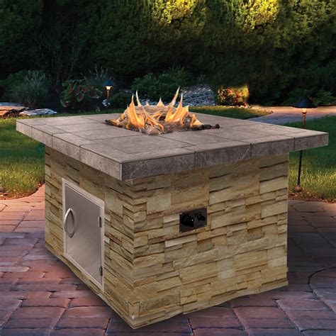 Calflame Natural Stone Propane Gas Fire Pit And Reviews Wayfair