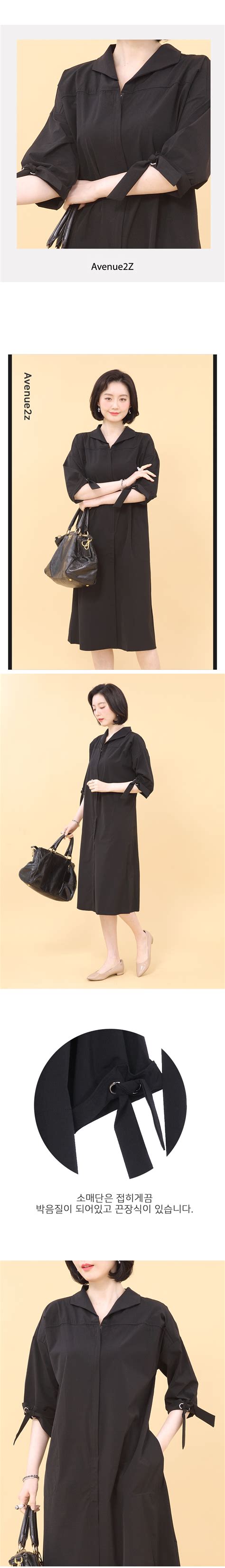 애비뉴투지 엄마옷 윙카라 히든지퍼 칠부 소매 리본 여성 봄 여름 롱 원피스 K04312 50대 60대 중년여성