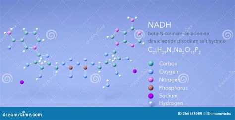 Molecule Nadh Molecular Structures Beta Nicotinamide Adenine