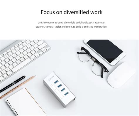 ORICO USB3.0 High-speed HUB with BC1.2 Charger (A3H10-U3-V2)