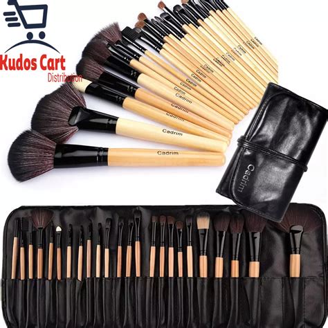 24 Piece Professional Makeup Brush Set W Travel Case Saubhaya Makeup