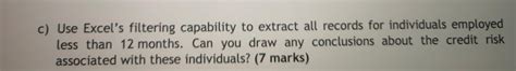 Solved Problem 1 20 Marks The Excel File Credit Risk Data