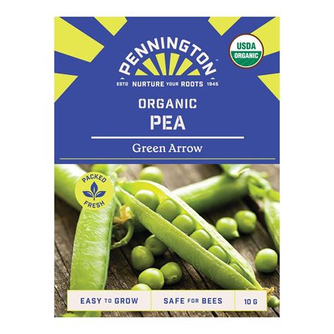 Pennington Organic Pea Green Arrow Fruit Seed 1406 The Home Depot