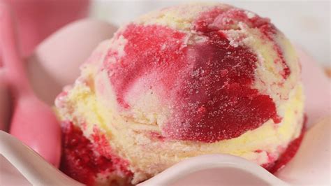 Raspberry Swirl Ice Cream Recipe Demonstration Youtube