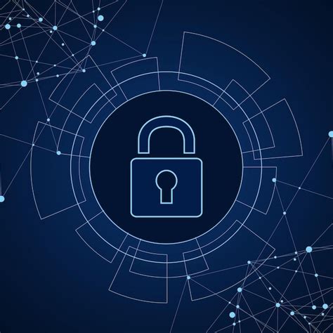 Premium Vector Cyber Security Technology Concept Shield With Keyhole Icon With World Map