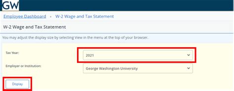 GWeb View Save Print Form W 2 Instructions Human Resource Management Development The