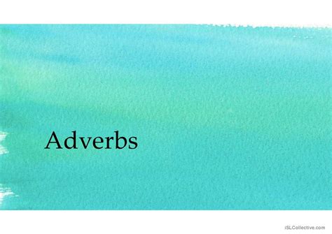 Adverbs Of Manner 1 New Words In English Adverbs Of Manner Verbs And