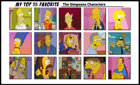 My Top 15 Favorite The Simspons Characters By Hayaryulove On Deviantart