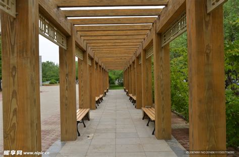 长廊摄影图 园林建筑 建筑园林 摄影图库 昵图网