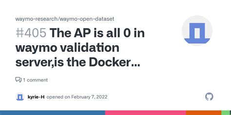 The Ap Is All 0 In Waymo Validation Serveris The Docker Image