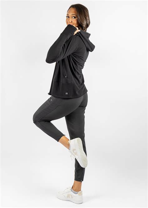 Lux Crop Hoodie Matte Black Andersonord Performance Apparel