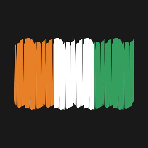 Ivory Coast Flag Brush Strokes 19541704 Vector Art At Vecteezy