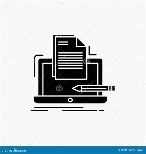 Coder Coding Computer List Paper Glyph Icon Vector Isolated