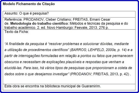 Modelo De Fichamento De Artigo ROAREDU