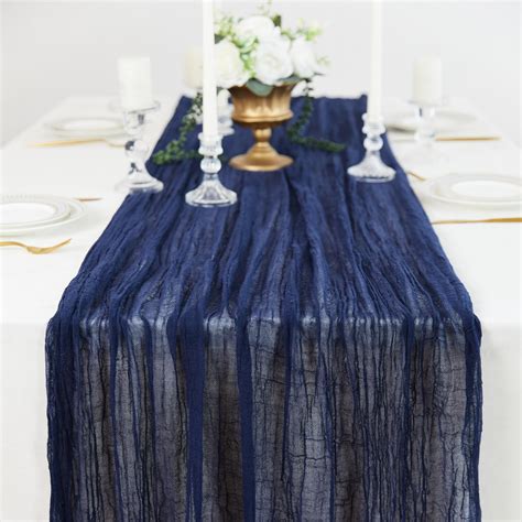 10ft Navy Blue Cheesecloth Table Runner35x120 Inches