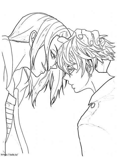Keisuke Baji And Chifuyu Matsuno 1 Coloring Page
